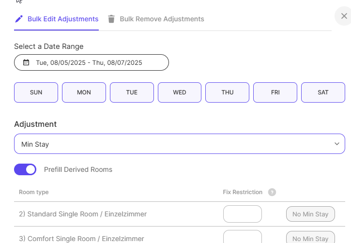 Minimum Stay Restrictions